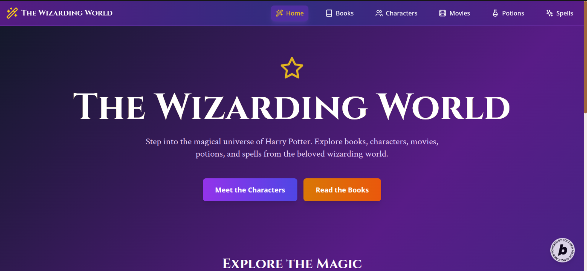 The Wizarding World | Devpost
