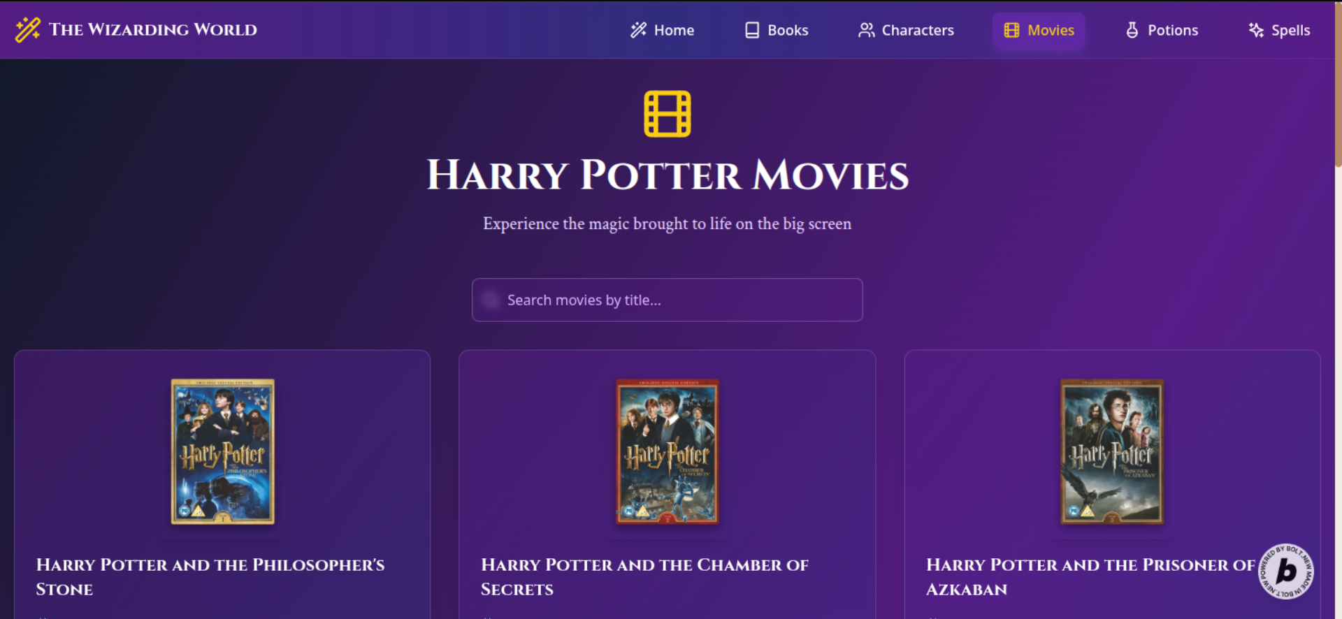 The Wizarding World | Devpost