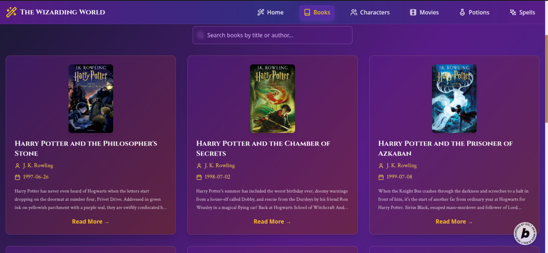 The Wizarding World | Devpost