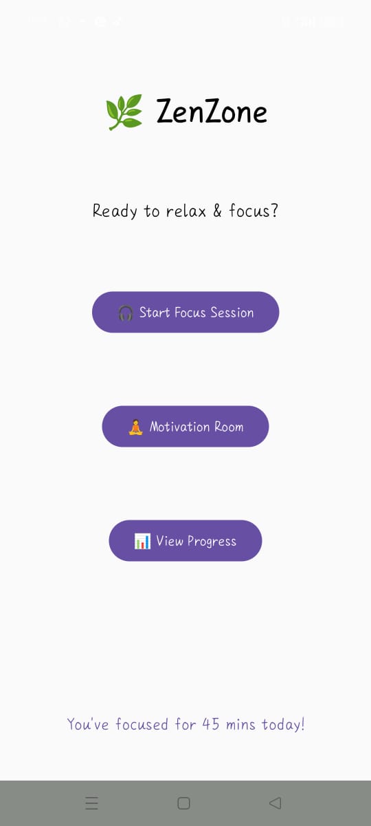 ZenZone – A Digital Detox & Focus Timer App for Students | Devpost