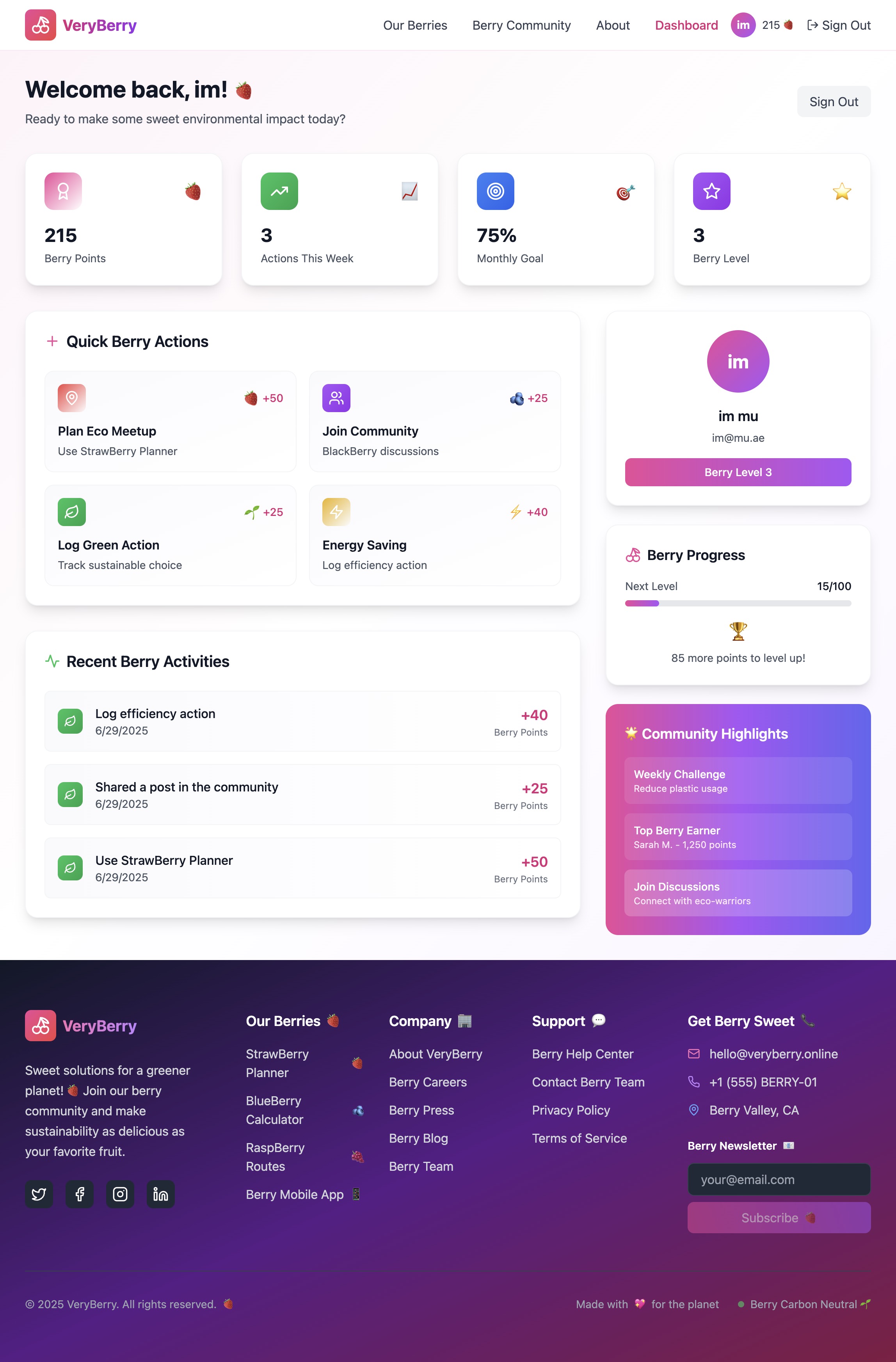 Very Berry Eco Solutions | Devpost
