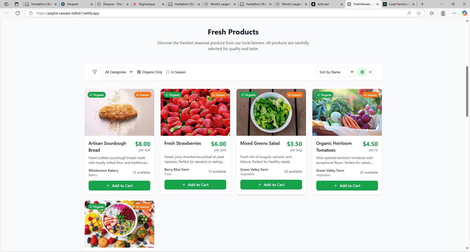 Local Farmer’s Market App | Devpost