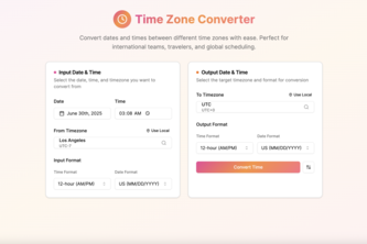 Time Zone Converter | Devpost