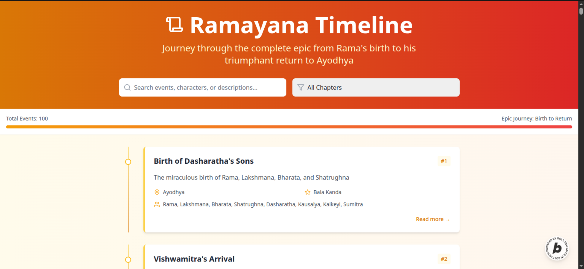 Ramayan Timeline | Devpost