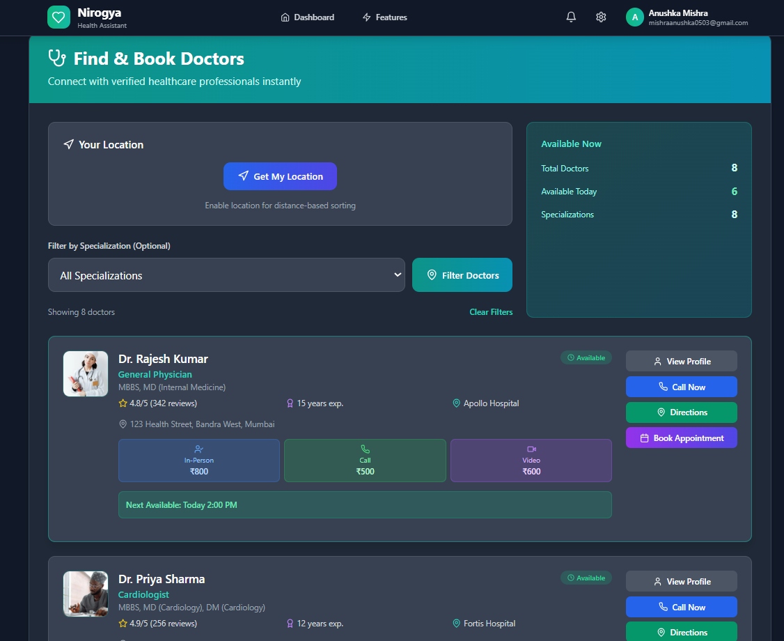 Nirogya-AI Health Assistant | Devpost