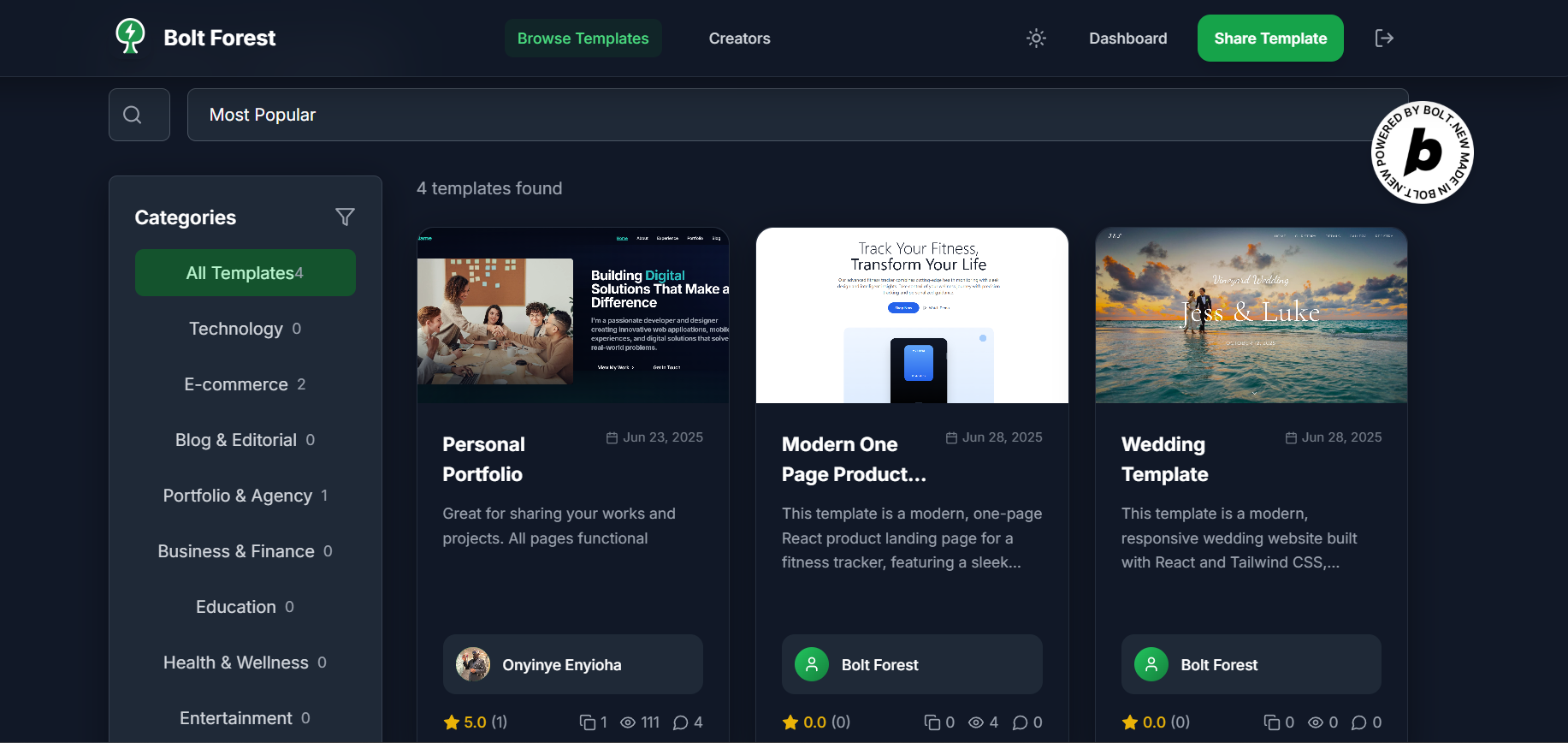 Bolt Forest | Devpost