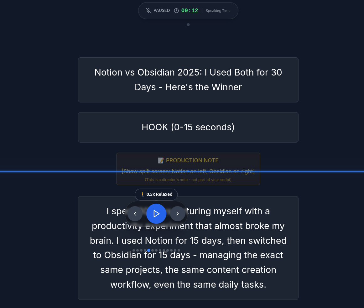 Teleprompter for Notion as Database | Devpost