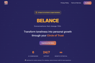 BELANCE - AI Life Balance Council | Devpost
