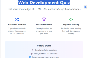 Web Development Quiz | Devpost