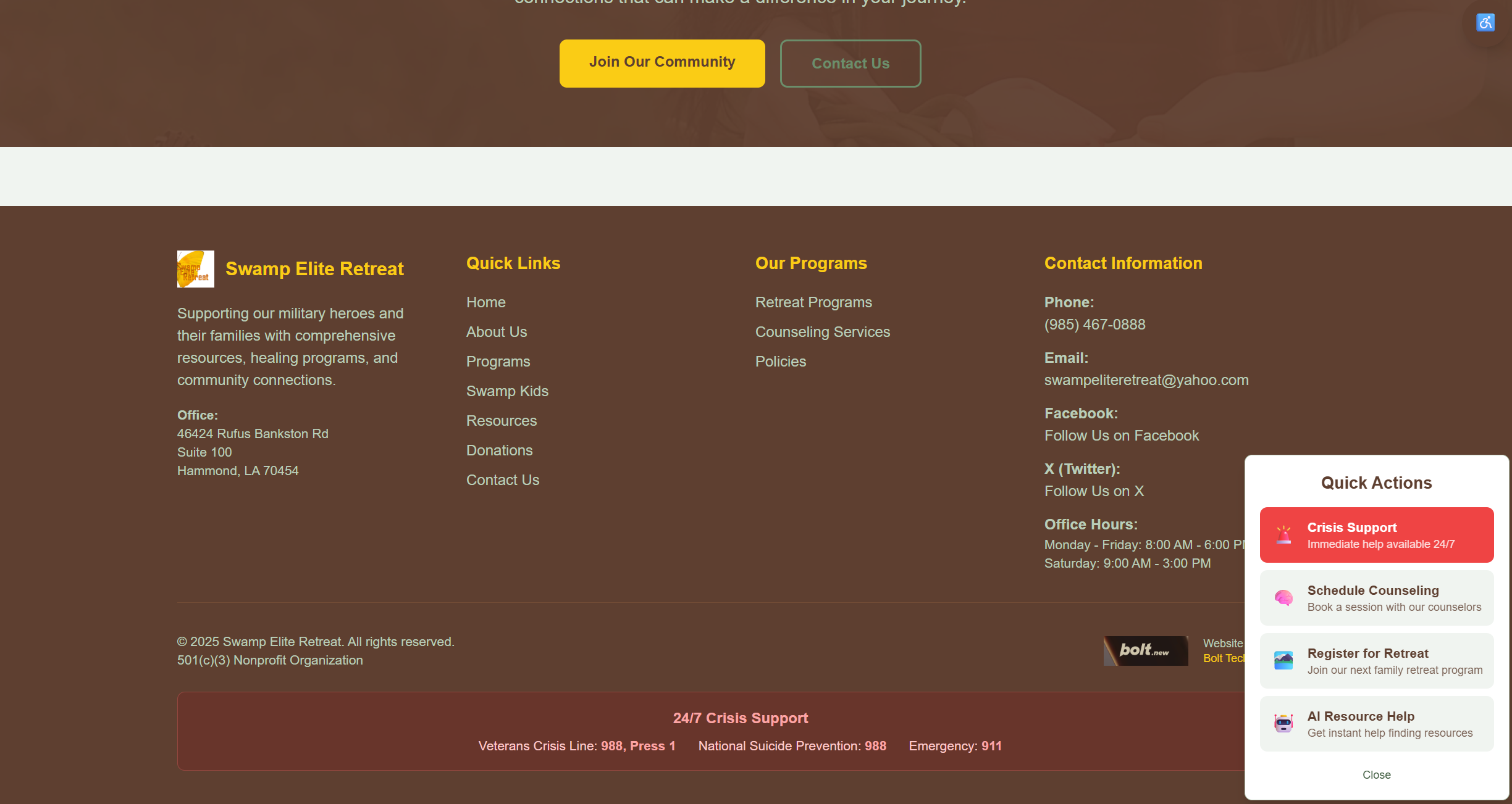 Swamp Elite Retreat Resources | Devpost