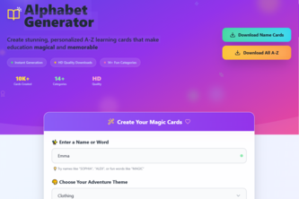 Alphabet Generator - Premium A-Z Learning Cards | Devpost
