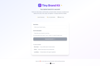 Tiny Brand Kit | Devpost