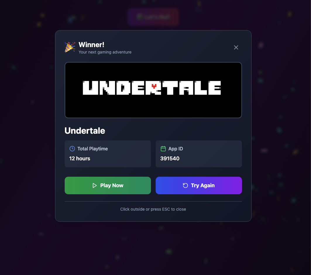 Steam Roulette | Devpost