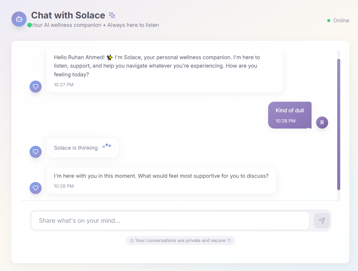 Solace – Conversational Wellness Coach | Devpost