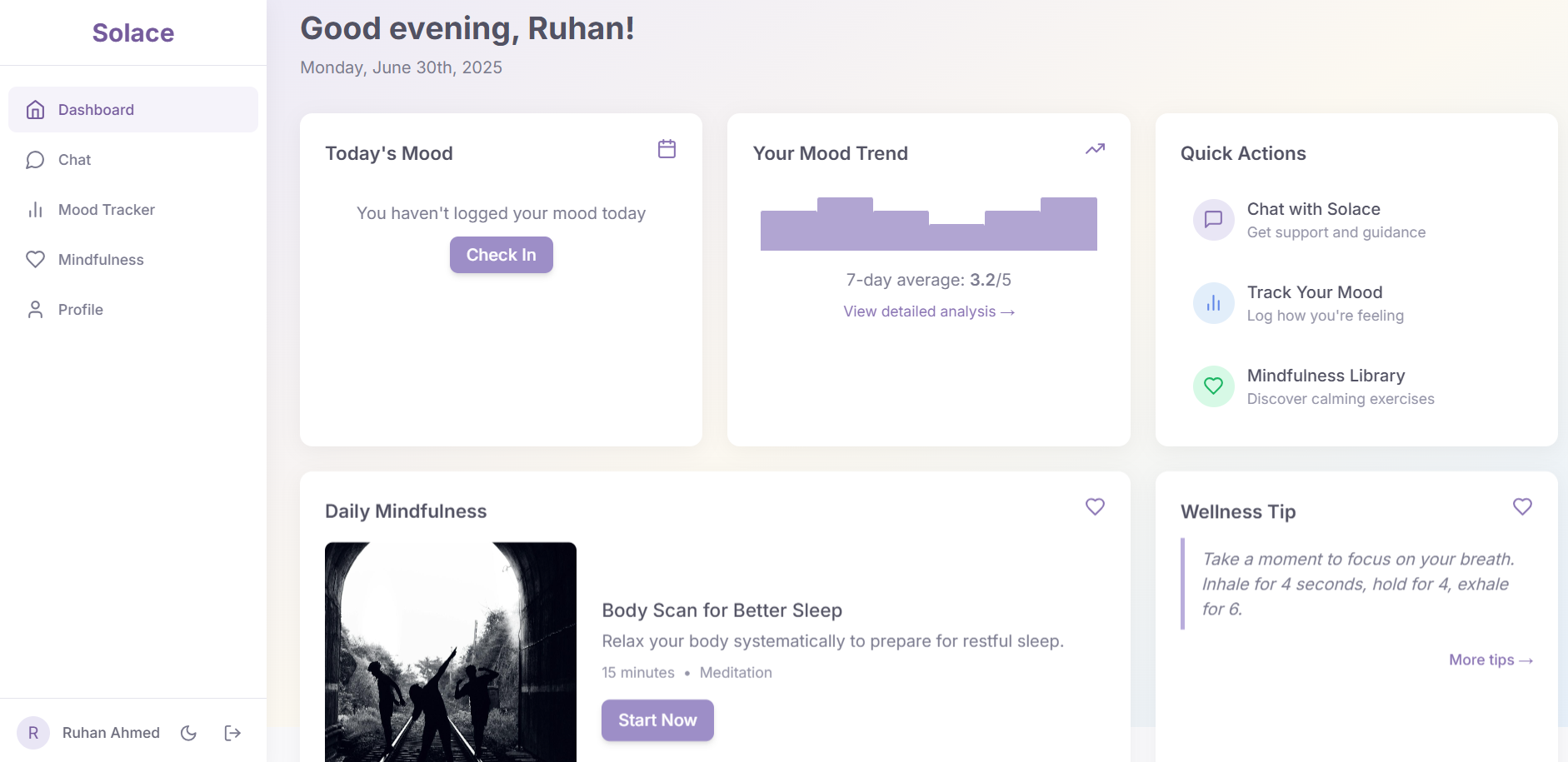 Solace – Conversational Wellness Coach | Devpost