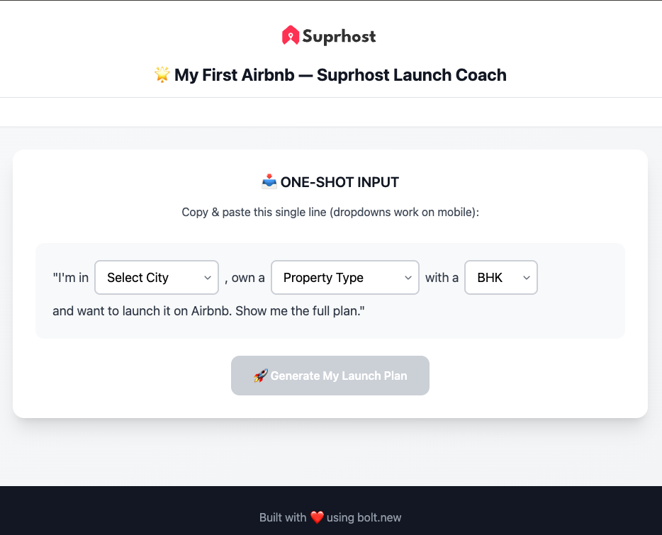 Suprhost: My First Airbnb Launch Coach | Devpost