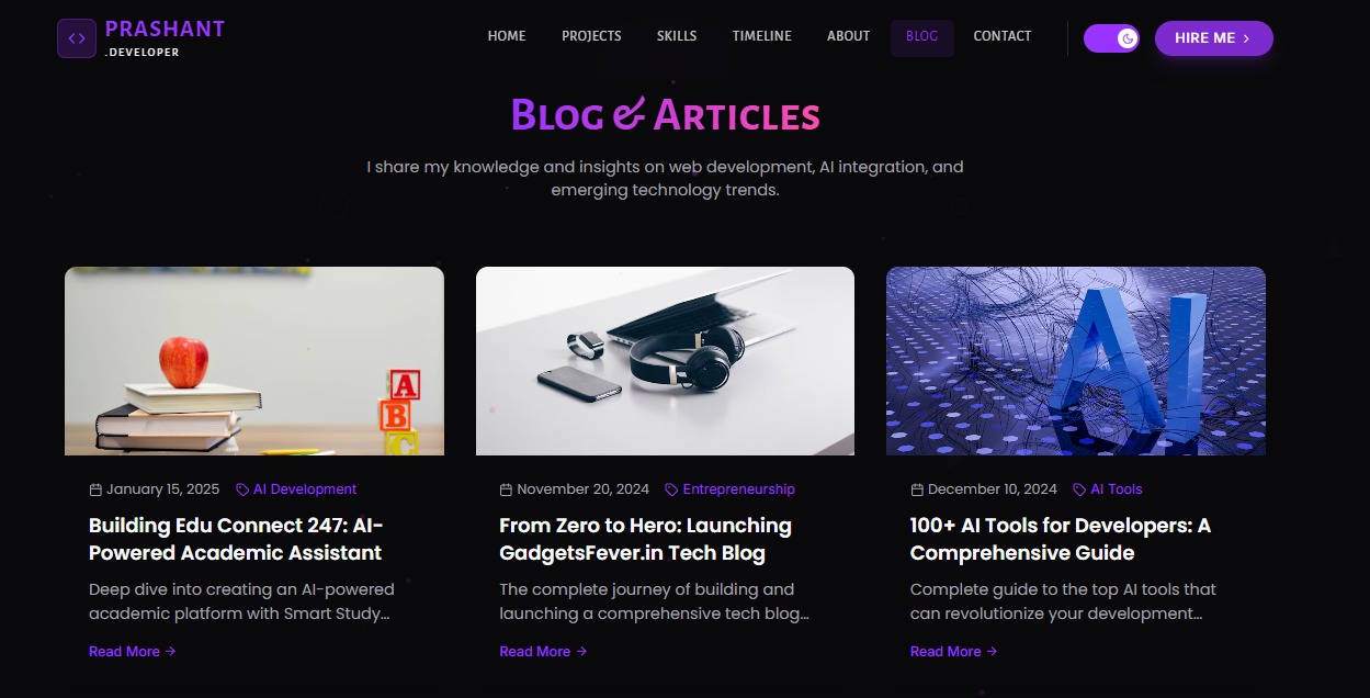 Prshant.dev – Developer Portfolio | Devpost