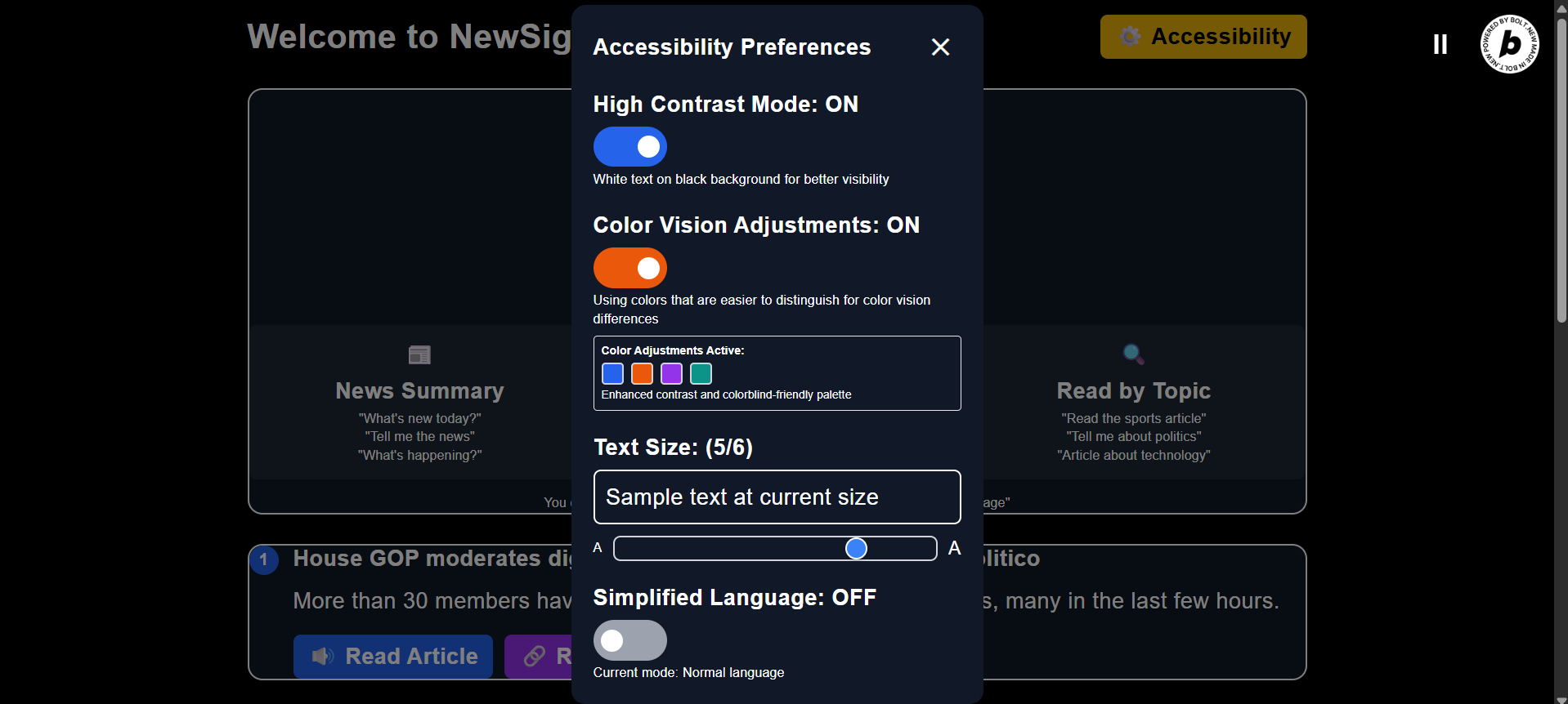 NewSight - Barrier-free News | Devpost