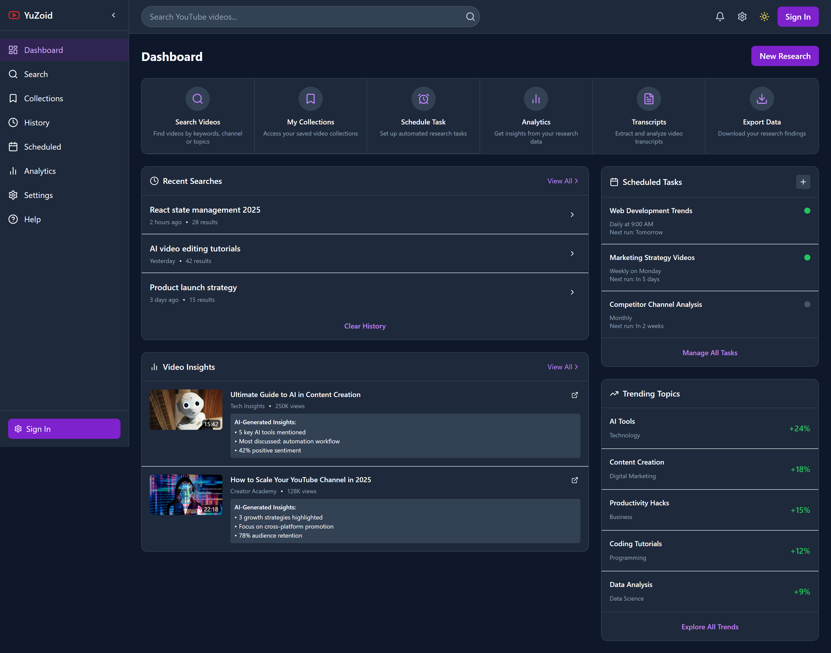Youtube research and automation tool | Devpost