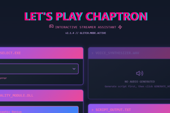 Chaptron — Let’s Play AI Character Generator | Devpost