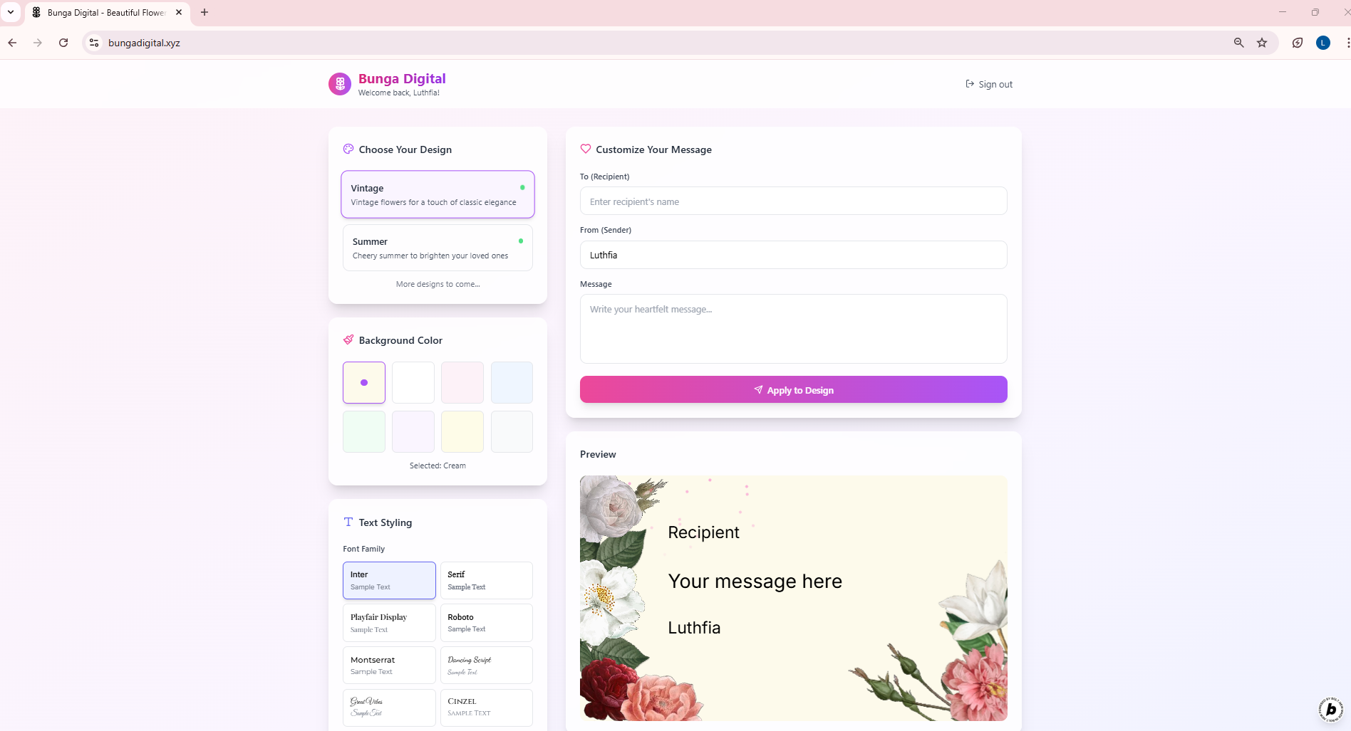 Bunga Digital | Devpost