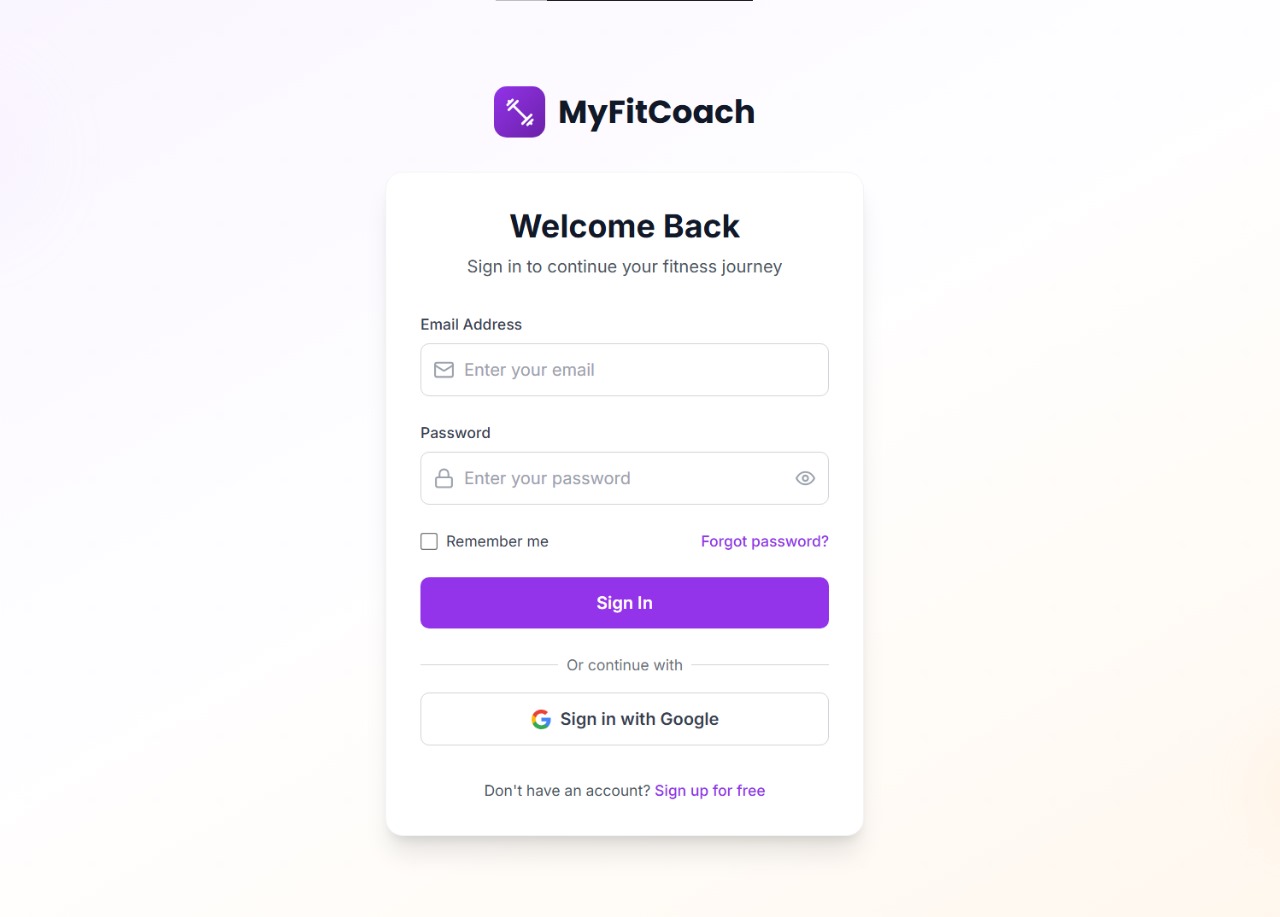 MyFitCoach-AI powered fitness coaching app | Devpost