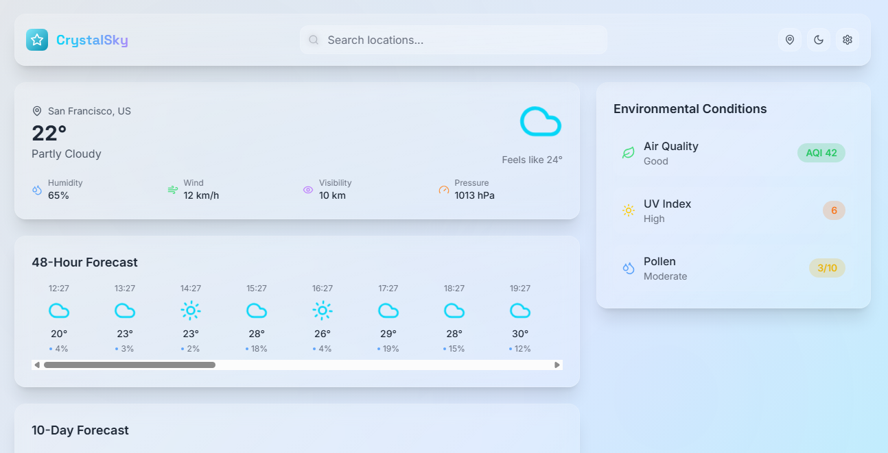 Crystal Sky Weather App | Devpost