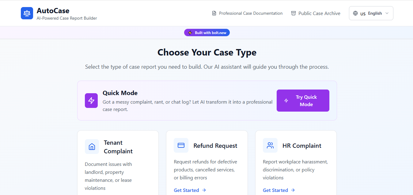 Auto Case - AI-Powered Case Report Builder | Devpost