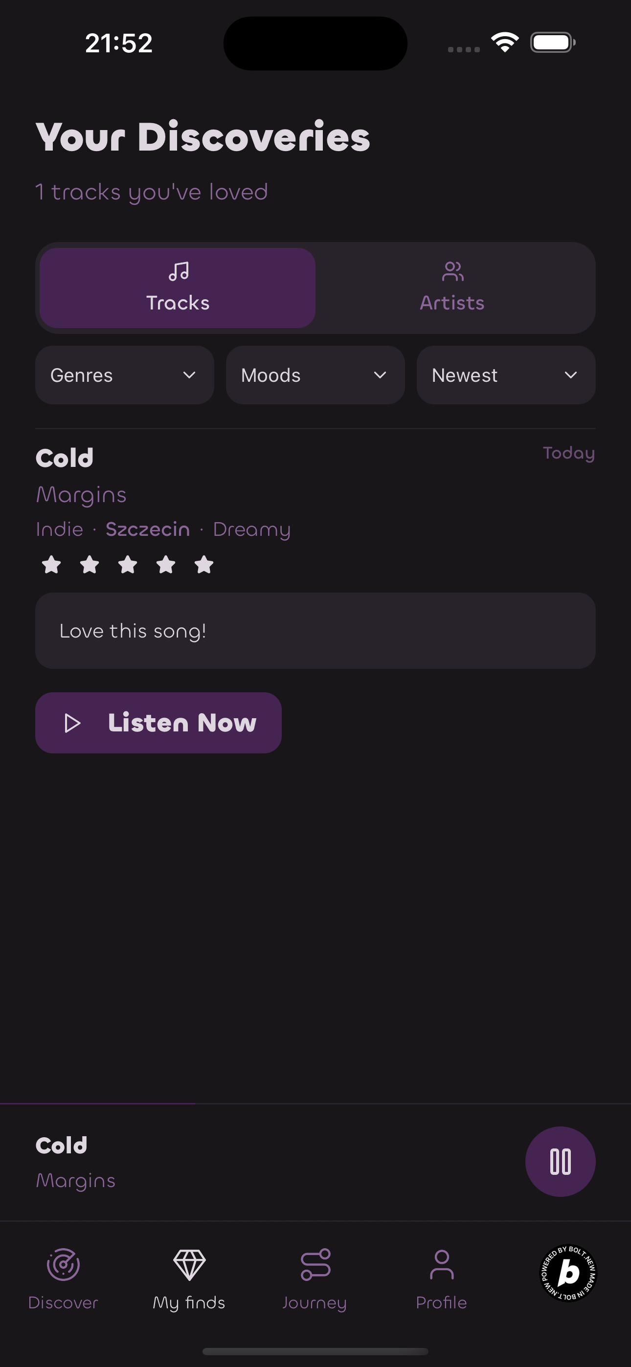unknown ⋅ Music Discovery Reimagined | Devpost