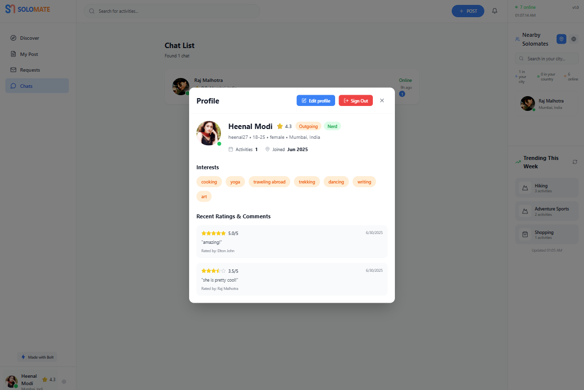 Solomate - Never Do Life Alone | Devpost