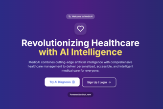 MedicaAI: AI-Powered Smart Health Diagnosis & Automation. | Devpost