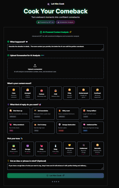Let Him Cook AI | Devpost
