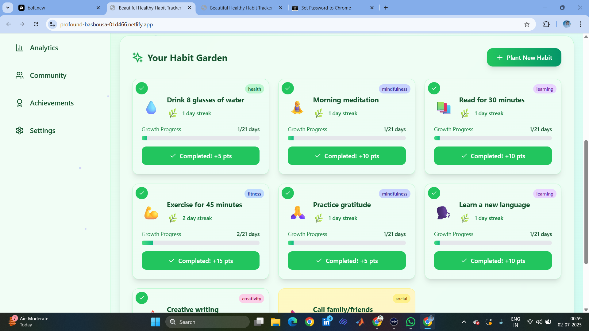 Healthy Habits | Devpost