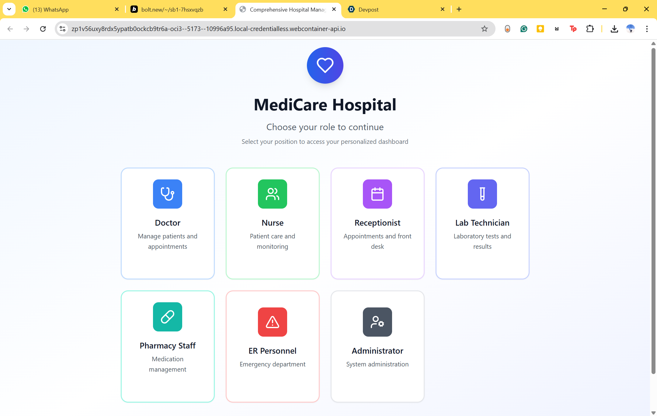 Medicare, The Hospital App | Devpost