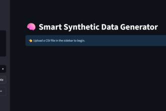Smart Synthetic Data Generator | Devpost