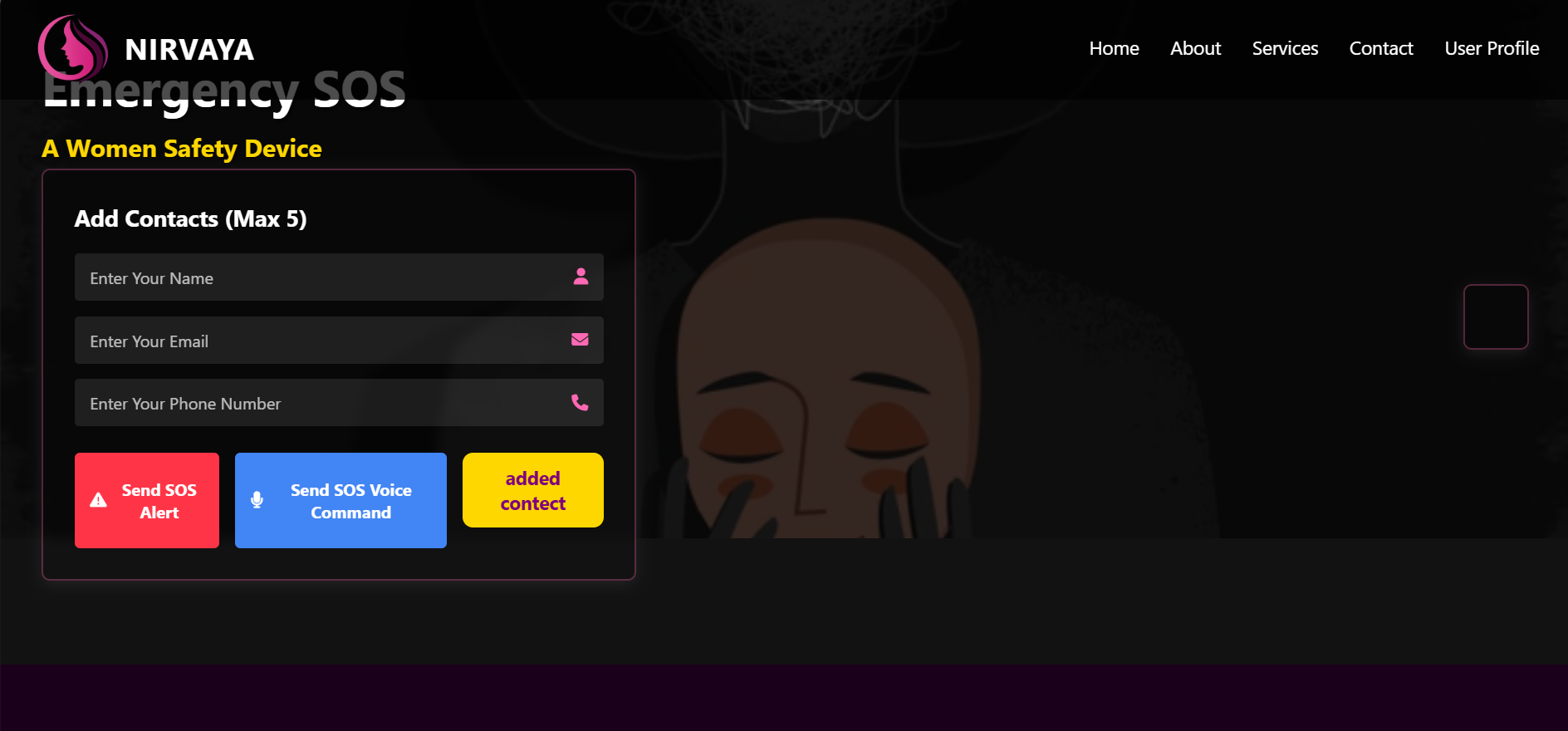nirvaya AI-powered women’s safety app with live SOS & alerts | Devpost