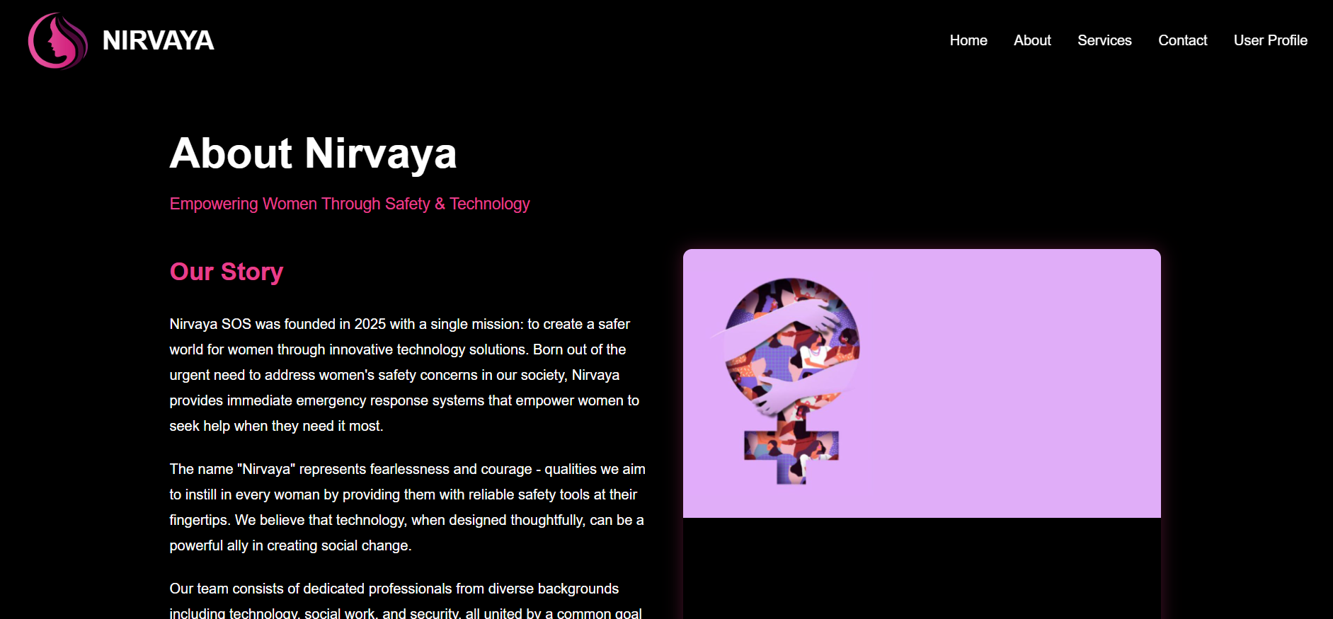 nirvaya AI-powered women’s safety app with live SOS & alerts | Devpost