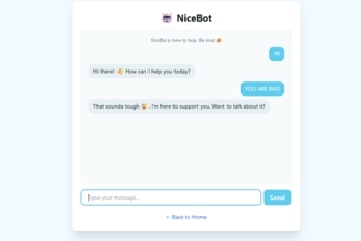 NiceBot – AI-Powered Kindness Chatbot | Devpost