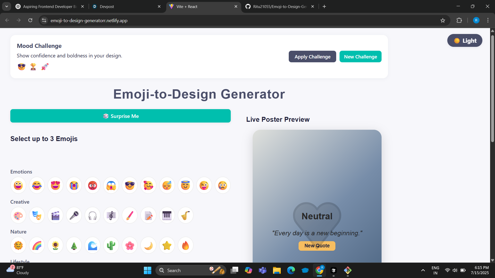 Emoji-to-Design Generator | Devpost