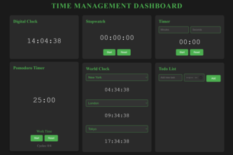 Time Management Dashboard | Devpost