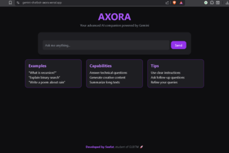 AXORA: The Elegant Gemini-Powered AI Chatbot | Devpost