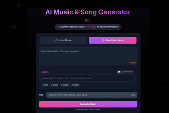 Make Song-AI Song Generator | Devpost