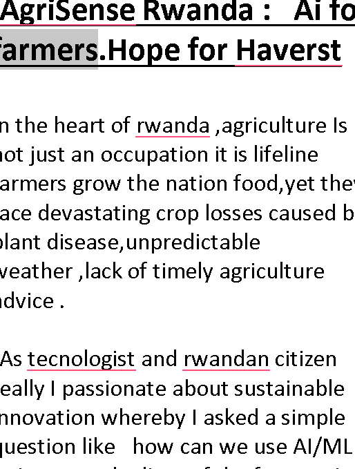 AgriSense Rwanda | Devpost