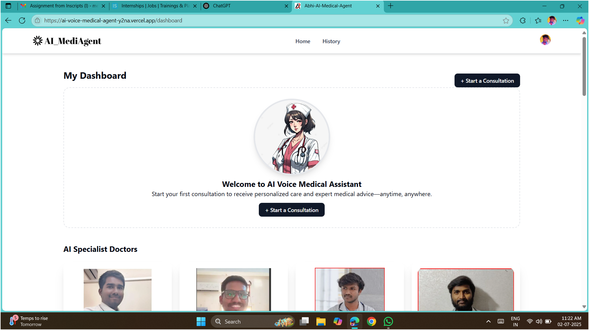 AI Voice Medical Agent | Devpost