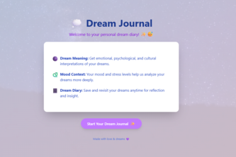 Dream Journal | Devpost