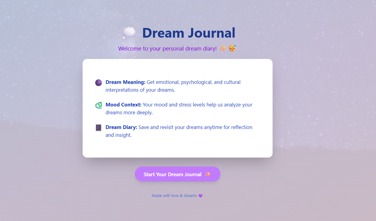 Dream Journal | Devpost