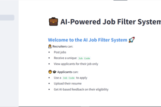 Ai Job Filter App | Devpost