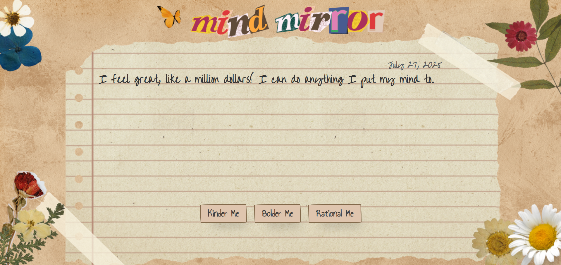 Mind Mirror Journal | Devpost