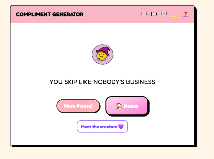 Compliment Generator | Devpost