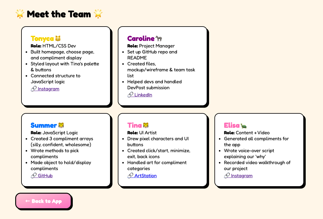 Compliment Generator | Devpost